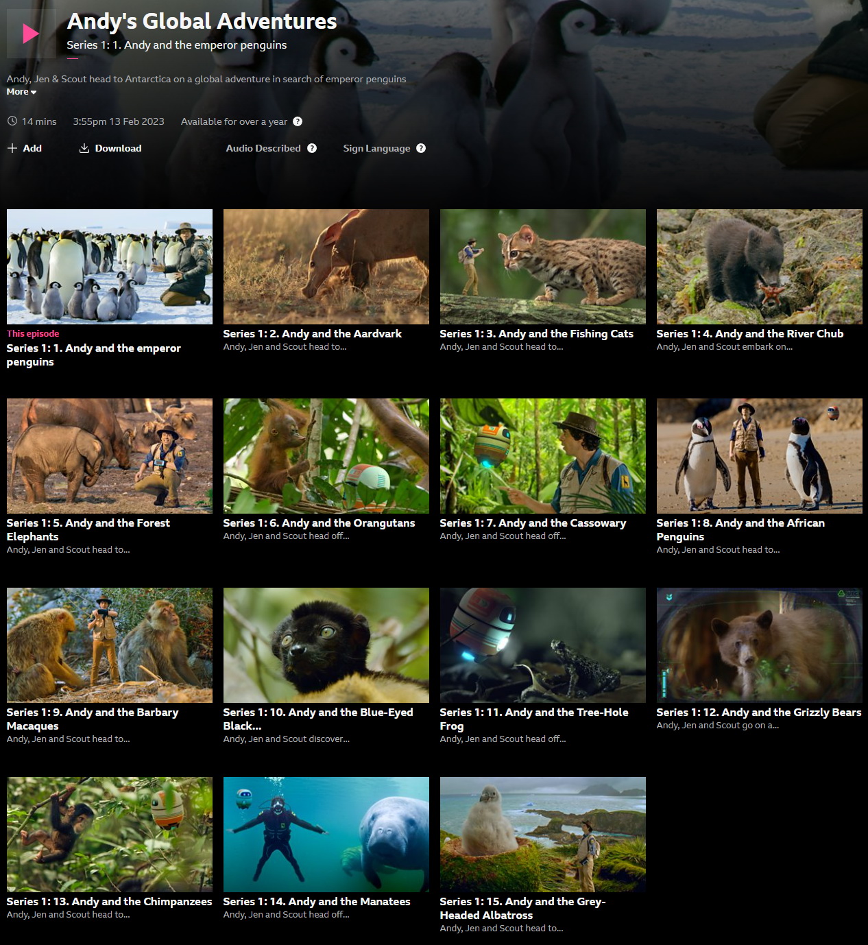 《Andy's Global Adventures安迪的全球冒险》科普英语真人动画全15集，1080P高清视频带英文字幕，百度云网盘下载 ...