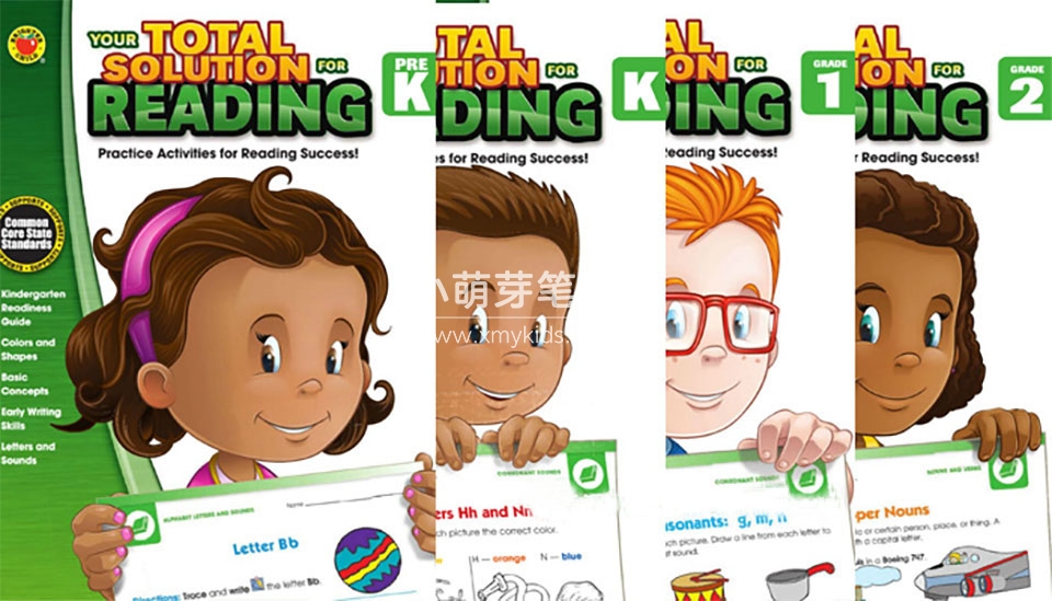 《Your Total Solution for Reading prek-G2》全彩PDF英文阅读练习册，百度云网盘下载！ - 小萌芽笔记